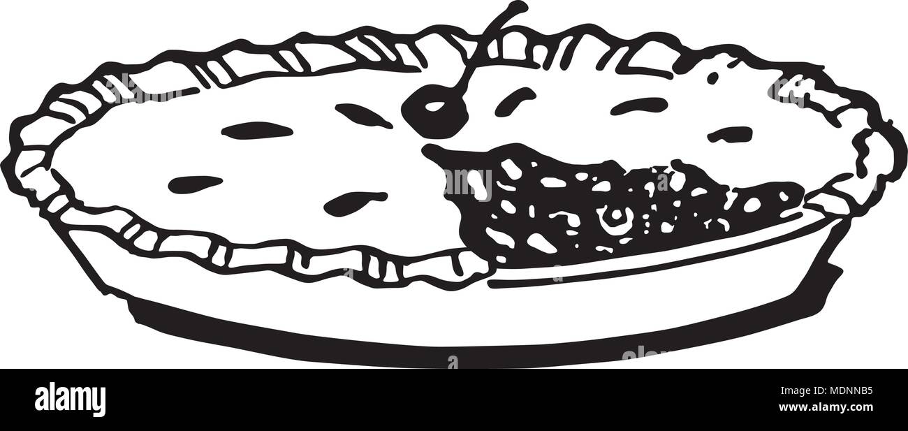 Cherry Pie - Retro Clipart Illustration Stock Vector Image & Art - Alamy