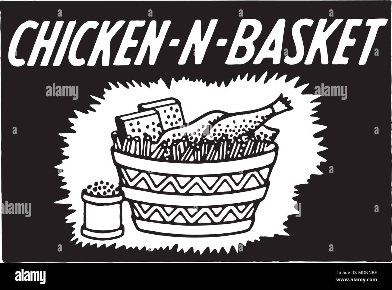 Fried chicken basket Stock Vector Images - Alamy