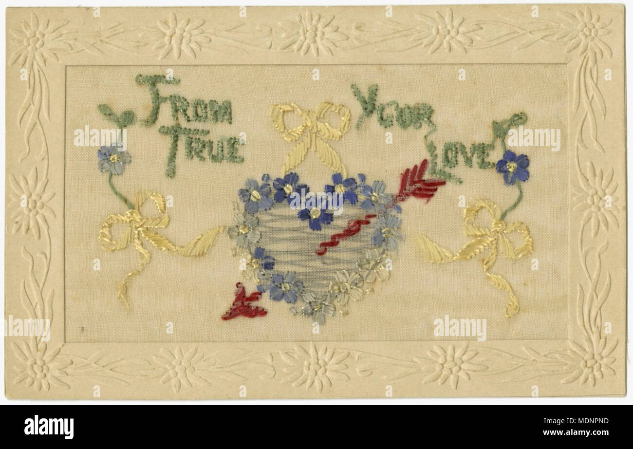 Embroidered silk postcard hi-res stock photography and images - Alamy