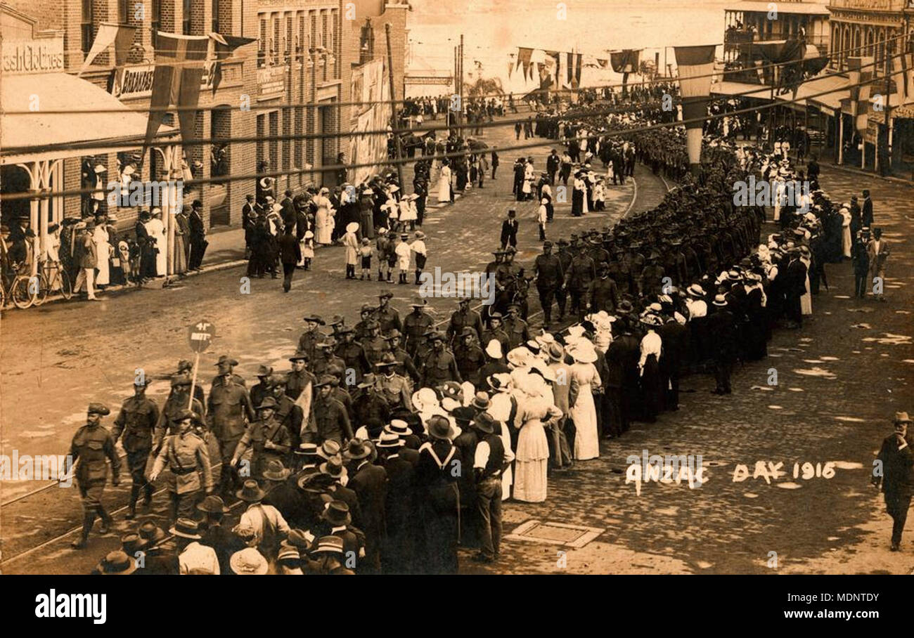 The first Anzac Day in Brisbane, 25 April 1916 Stock Photo - Alamy