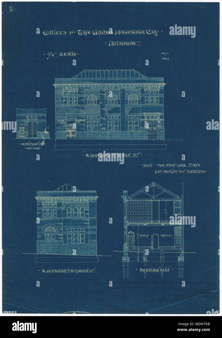 The United Insurance Company, Brisbane Office [architectural drawing ...