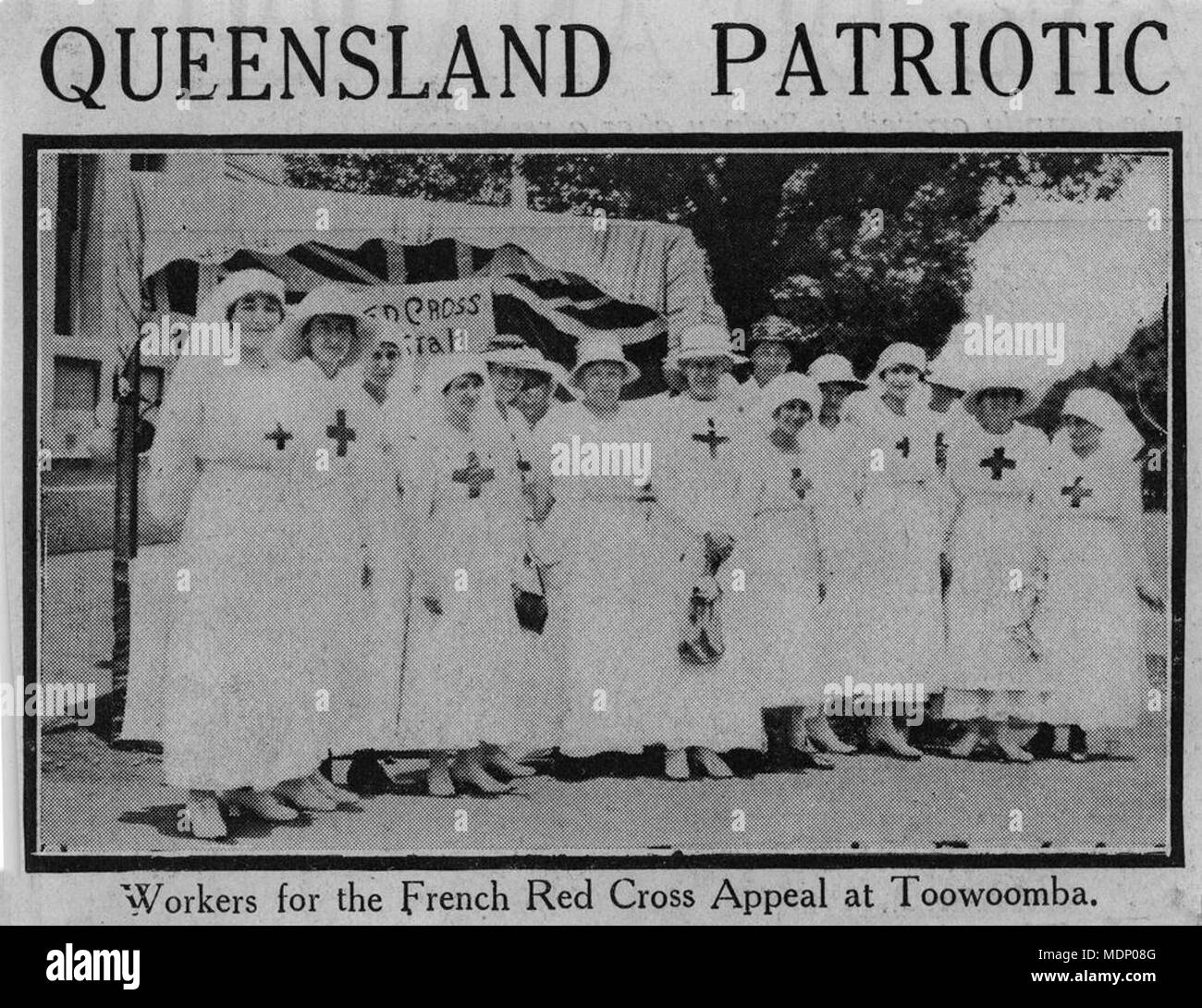 Workers for the French Red Cross Appeal at Toowoomba, Queensland Stock ...