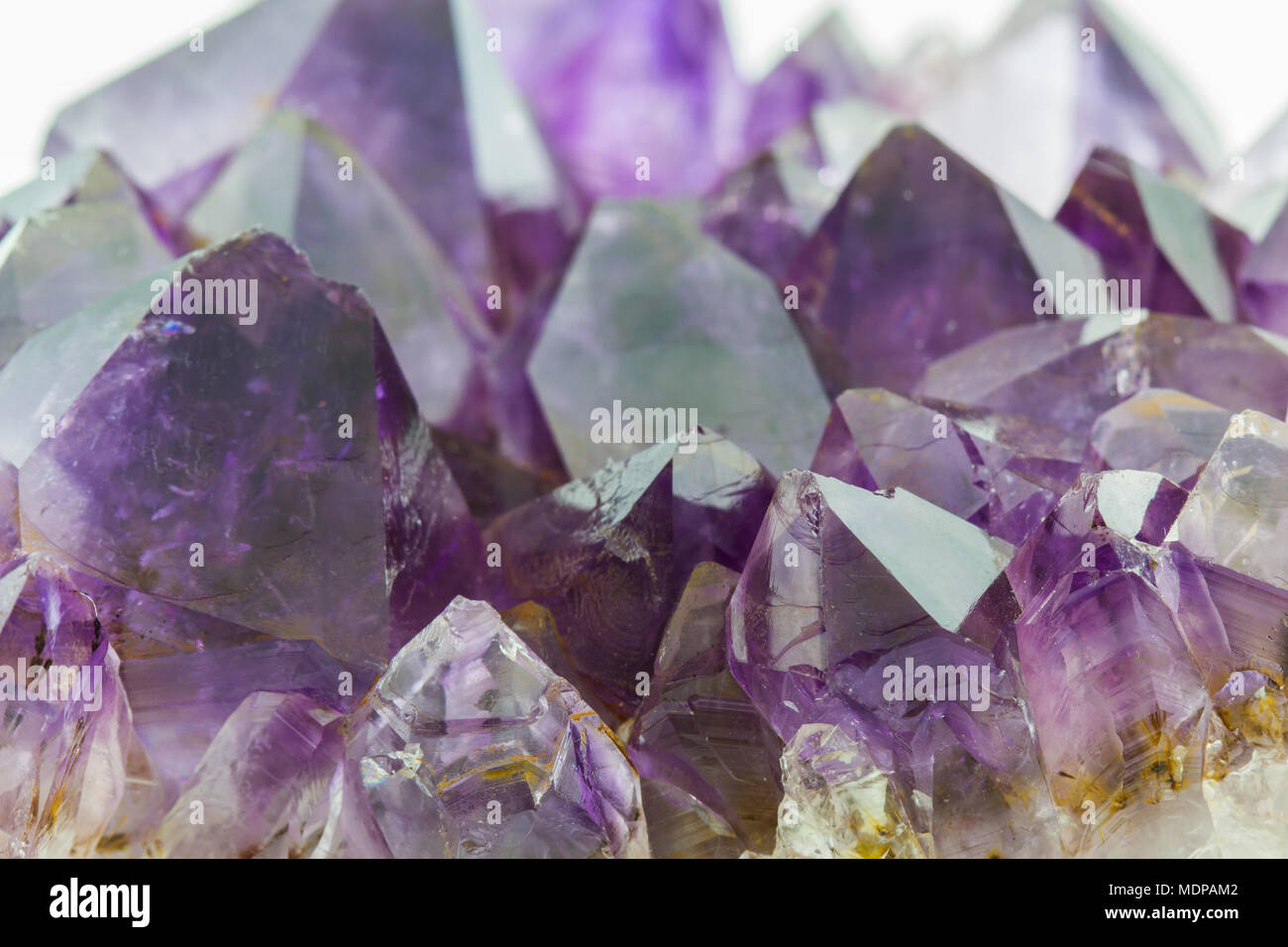 Crystal Stone, purple rough amethyst crystals on texture background ...