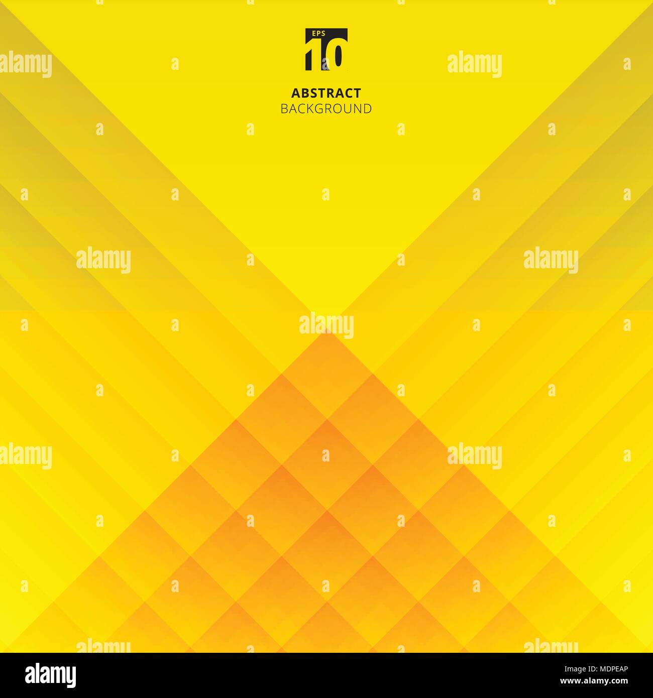 Abstract geometric and square overlap layer pattern on yellow ...