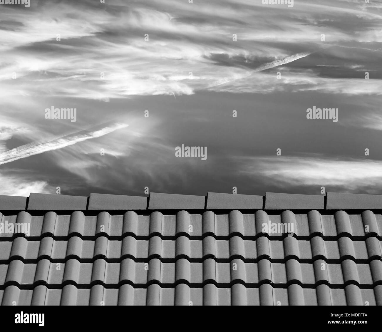 Rooftop slate Black and White Stock Photos & Images - Alamy