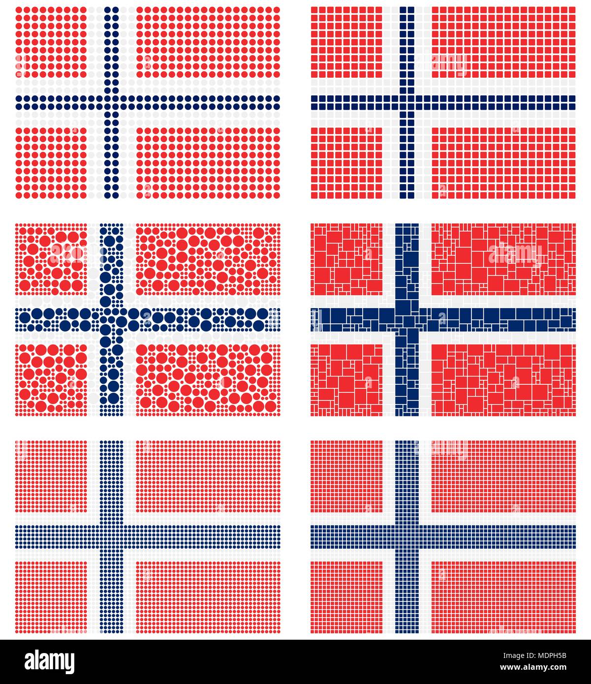 Mosaic Norway flag set Stock Vector Image & Art - Alamy