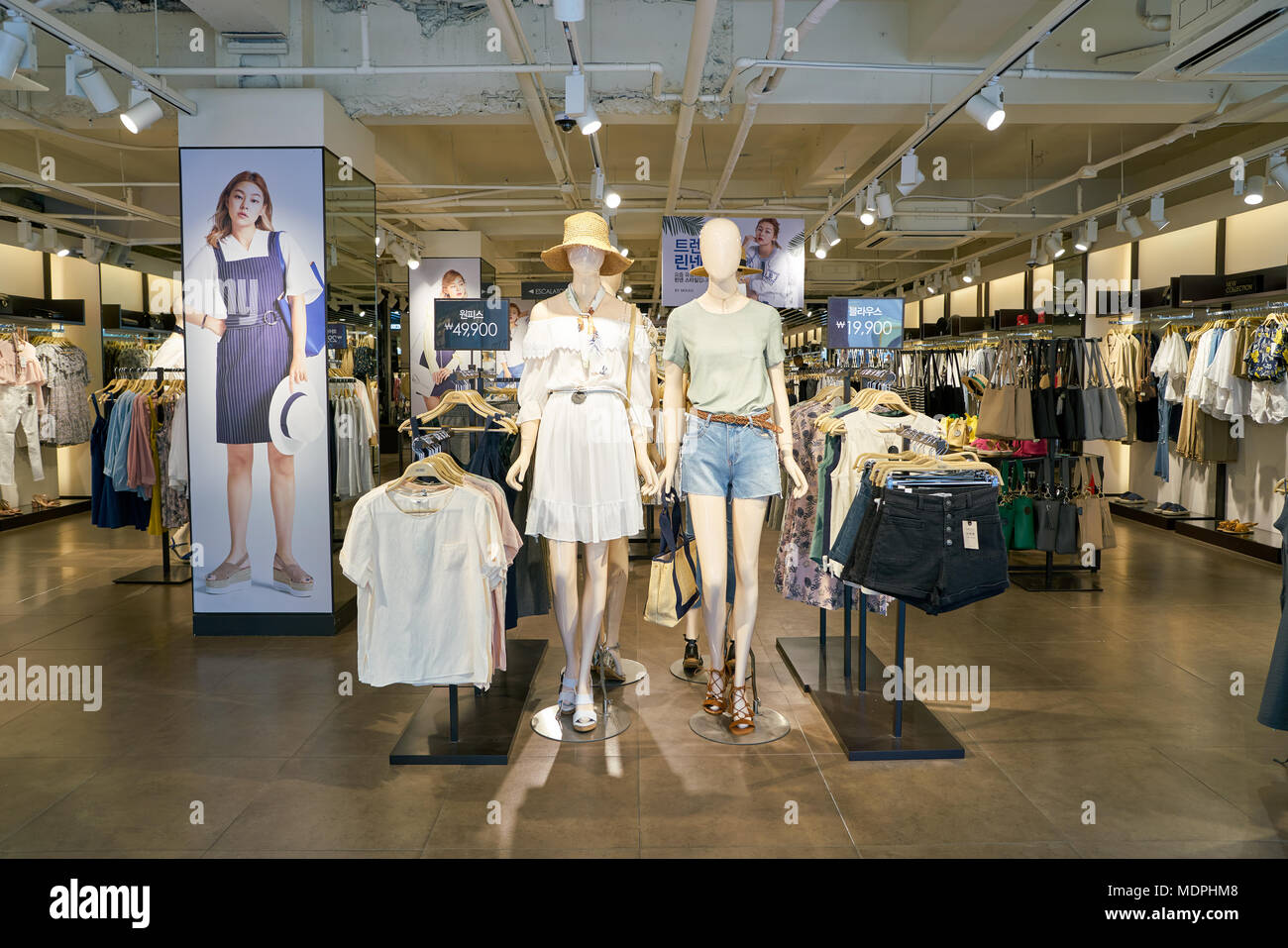 BUSAN, SOUTH KOREA - CIRCA MAY, 2017: inside a MIXXO store in Busan ...