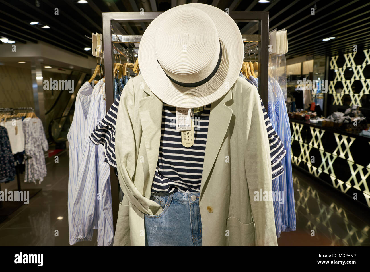 BUSAN, SOUTH KOREA - CIRCA MAY, 2017: inside a MIXXO store in Busan ...