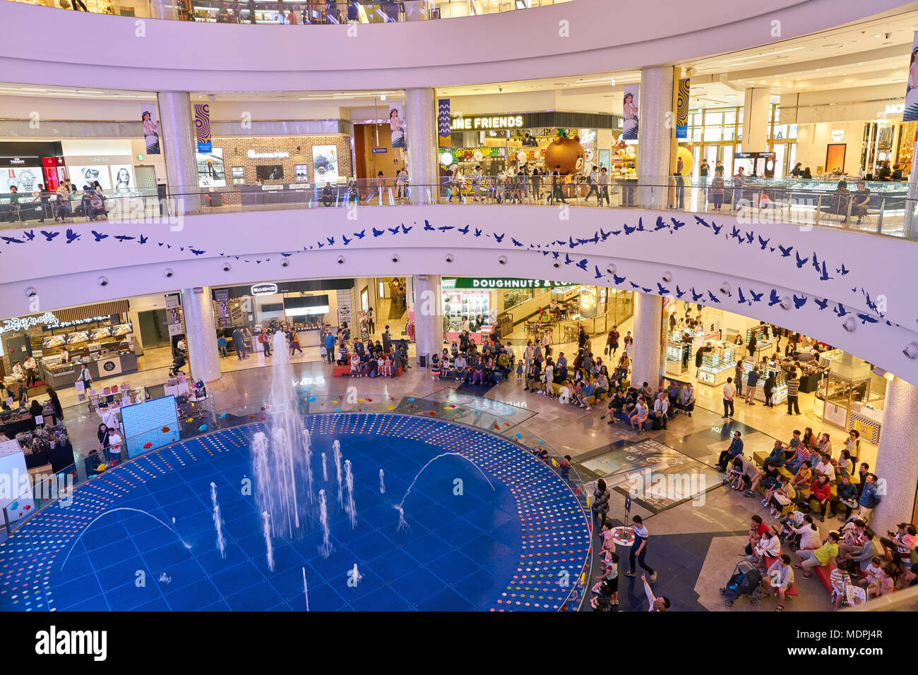 BUSAN, SOUTH KOREA - MAY 28, 2017: inside Lotte Department Store in ...
