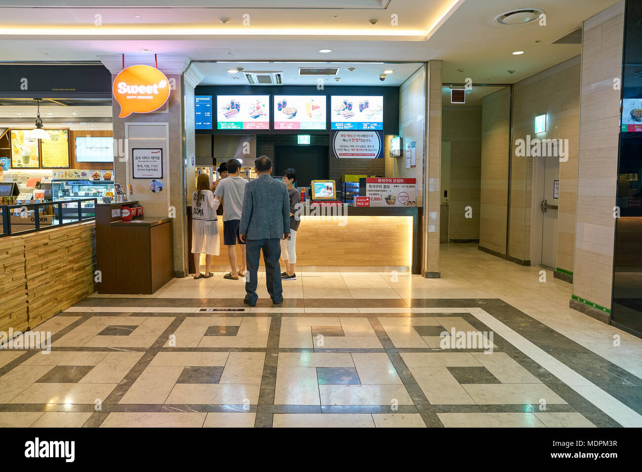 BUSAN, SOUTH KOREA - MAY 28, 2017: inside Lotte Department Store Stock ...