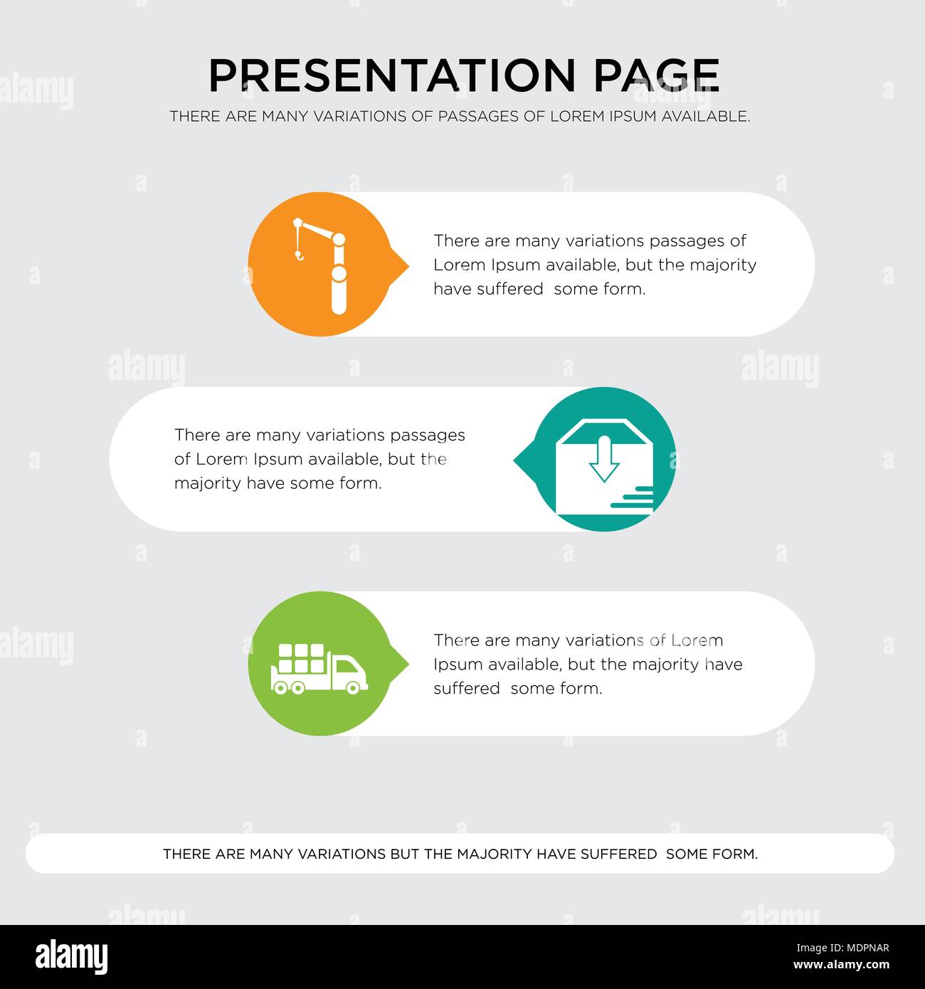Boxes storage for delivery inside a truck box from back view, Package ...