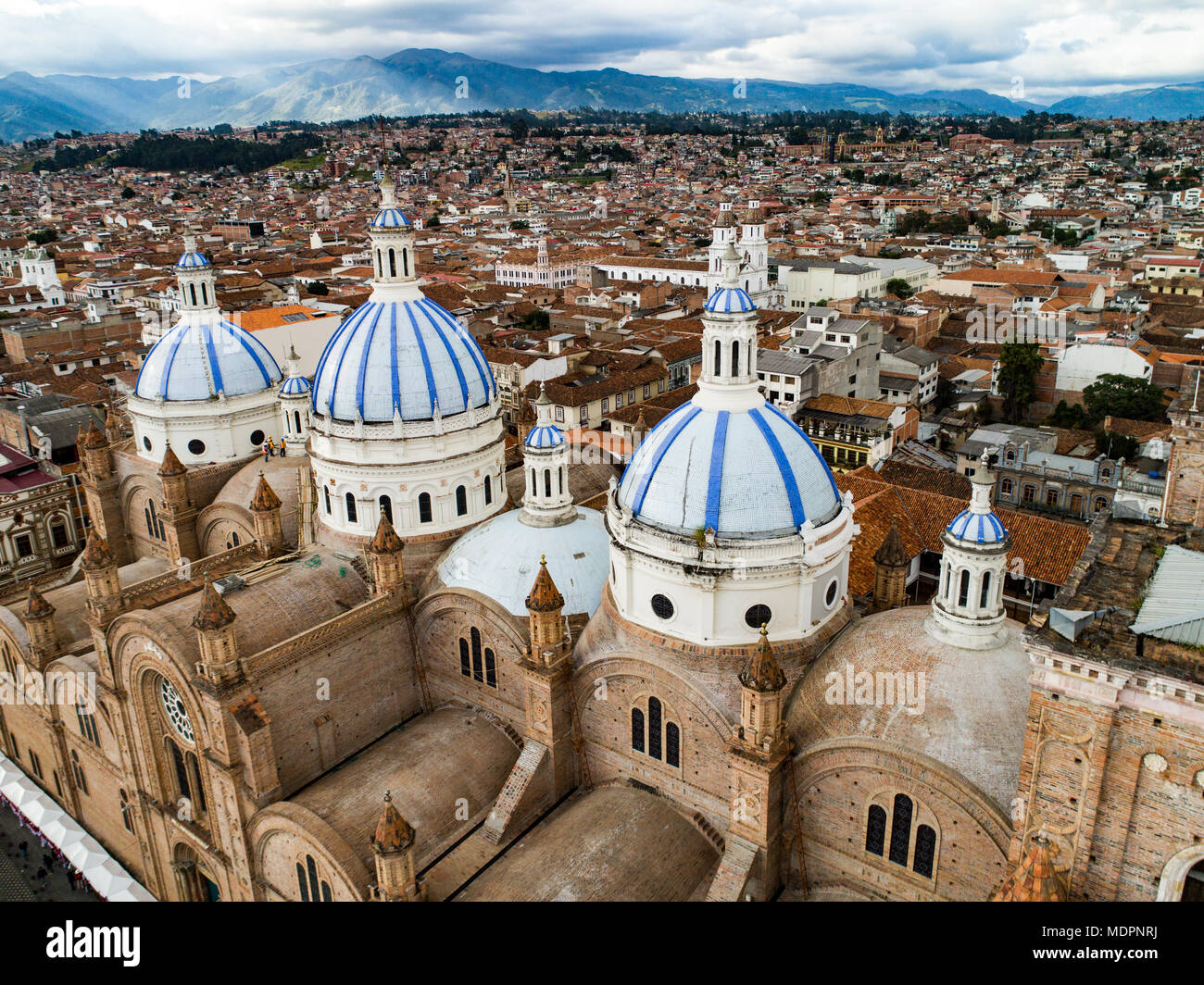 Historic New Cathedral in center of Cuenca, Ecuador was large enough to ...