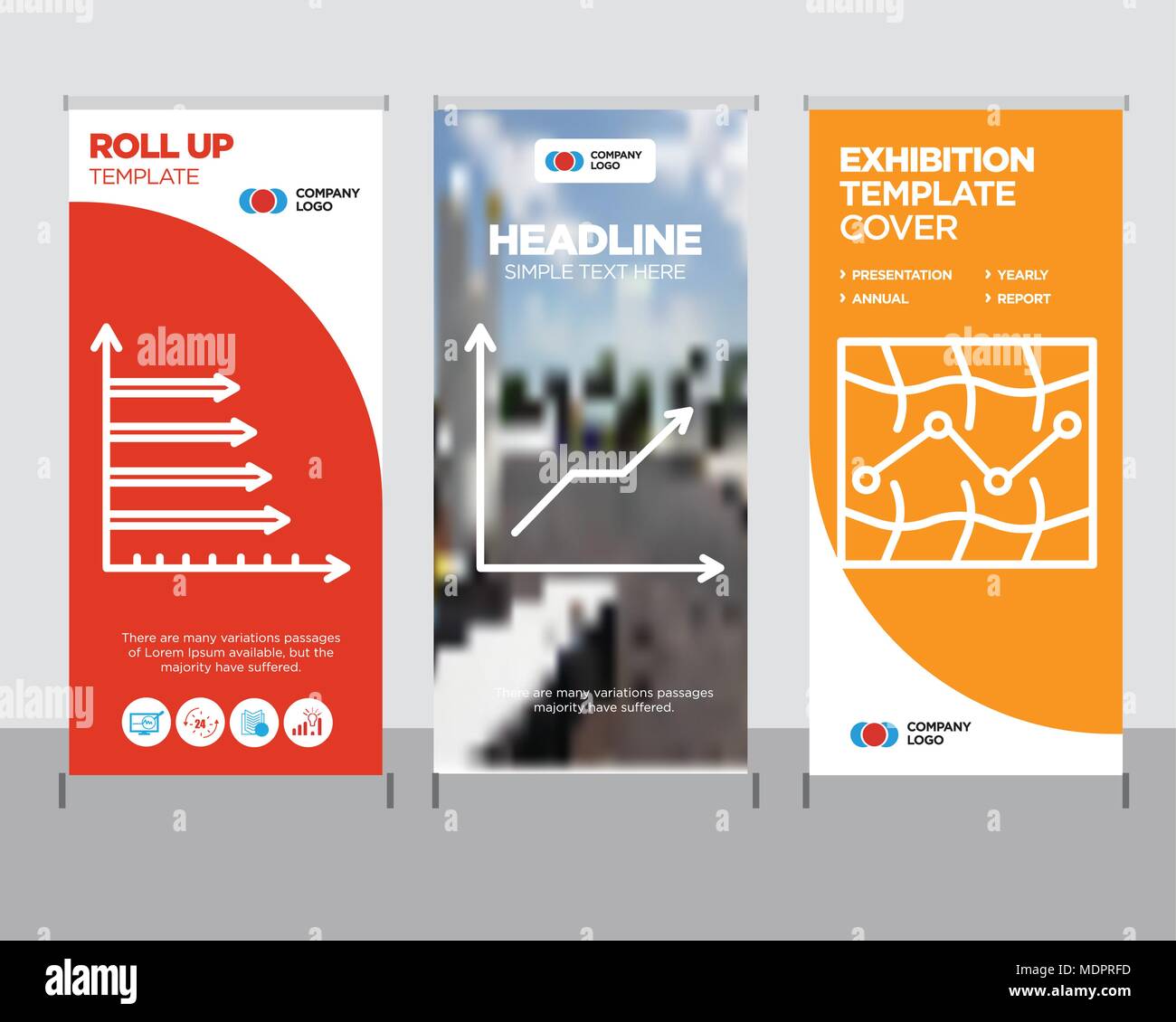 Stock modern business roll up banner design template, Data analytics ...