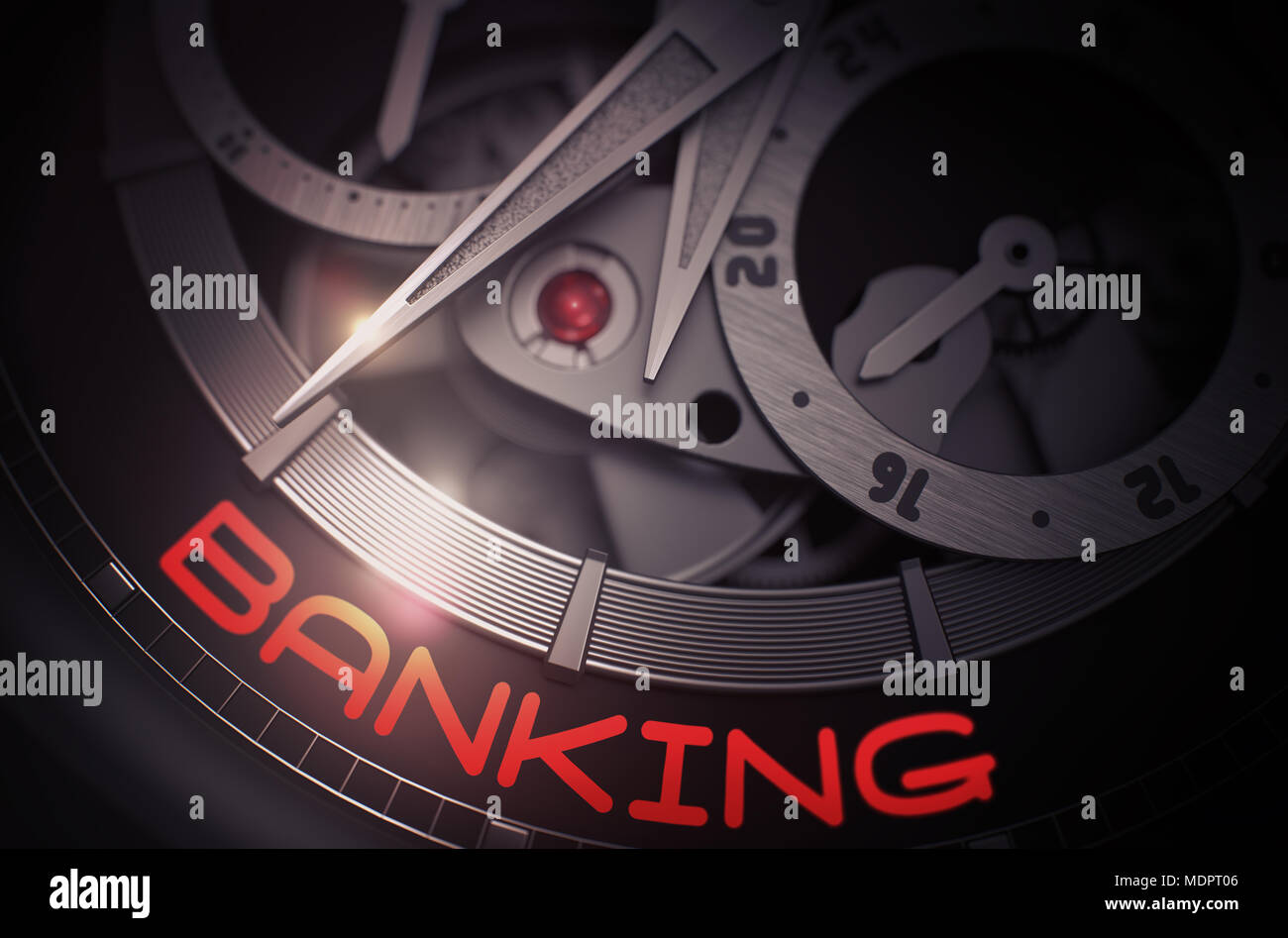 Banking on the Vintage Watch Mechanism. 3D Stock Photo - Alamy