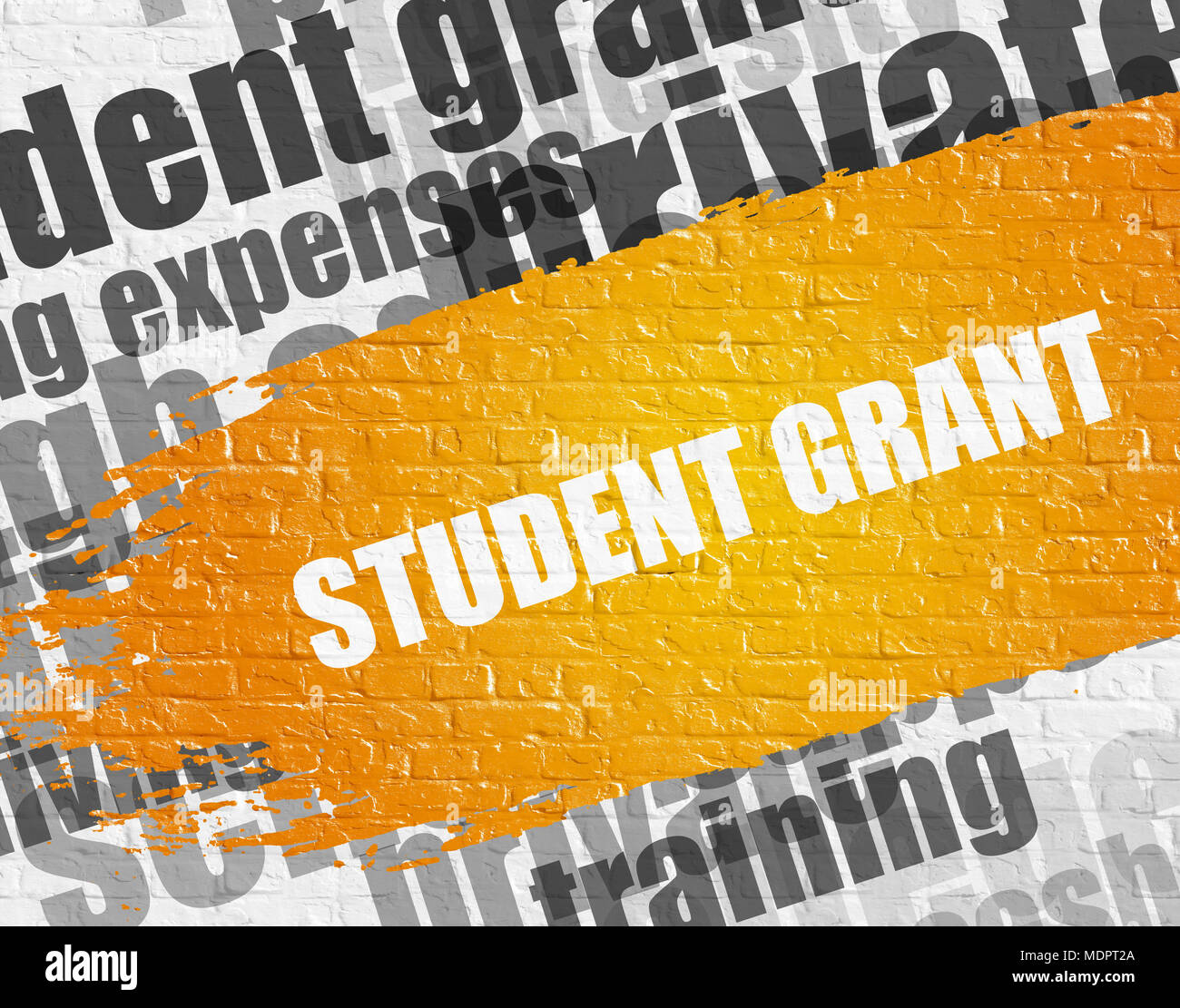 Student Grant on the Brickwall Stock Photo - Alamy