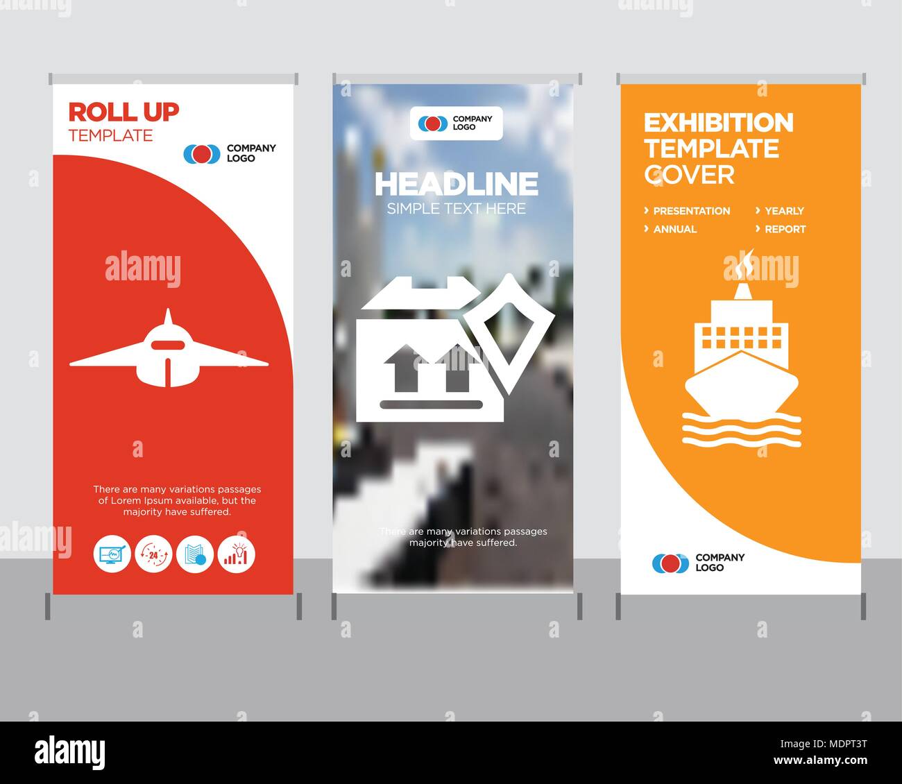 Boat from front view modern business roll up banner design template ...