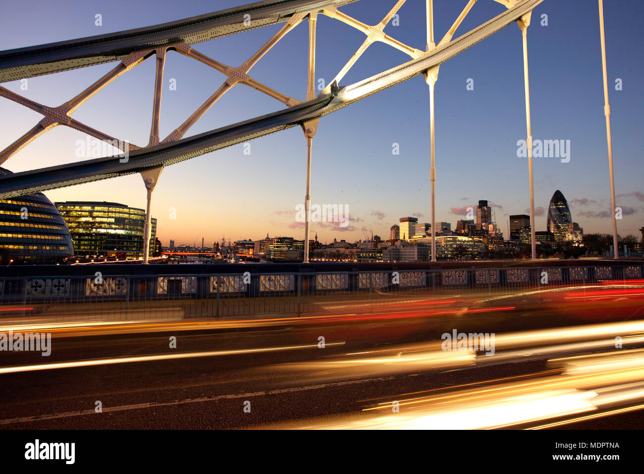 London, UK; view of the City from Tower Bridge Stock Photo - Alamy