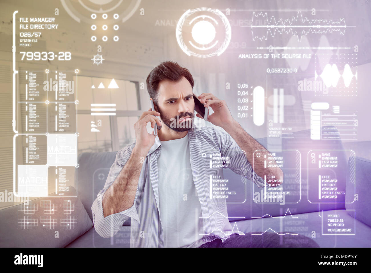 Pressing ears hi-res stock photography and images - Alamy