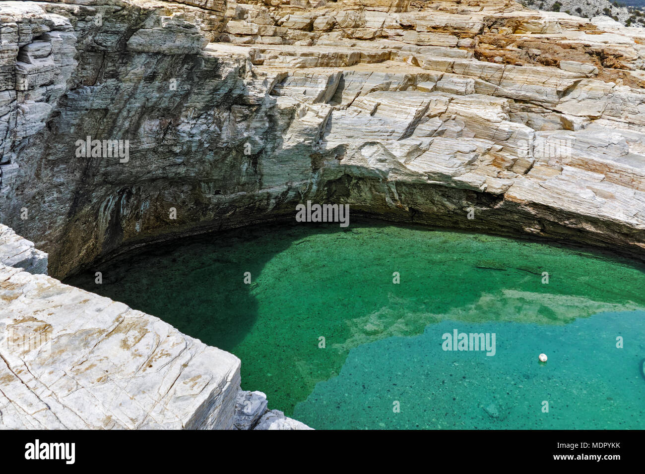 Amazing view of Giola Natural Pool in Thassos island, East Macedonia ...