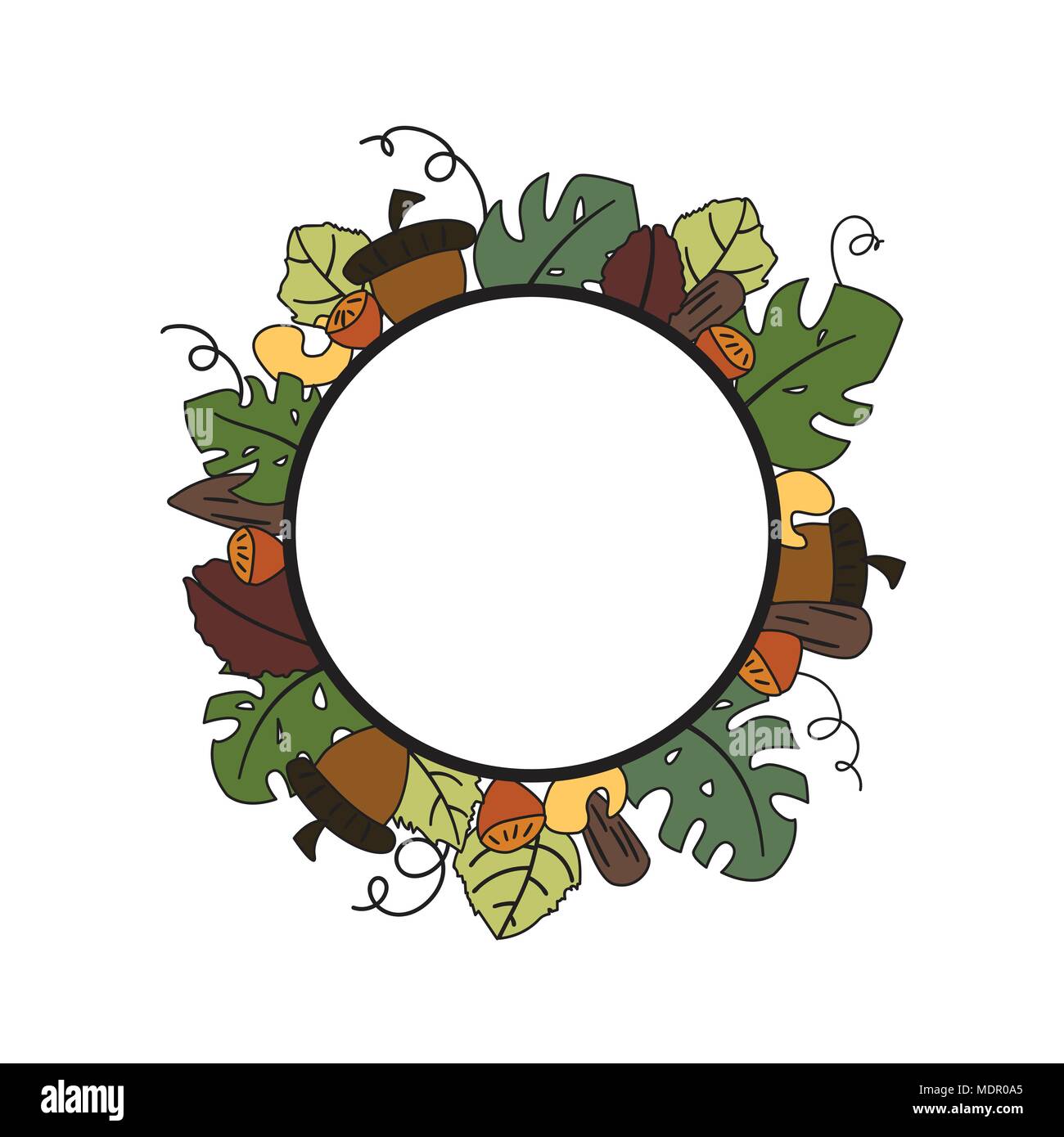 Natural frame flat hand Cut Out Stock Images & Pictures - Alamy