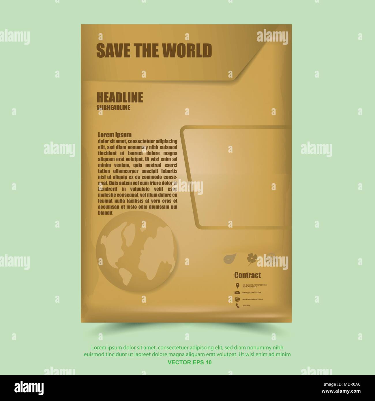 Save paper poster Stock Vector Images - Alamy