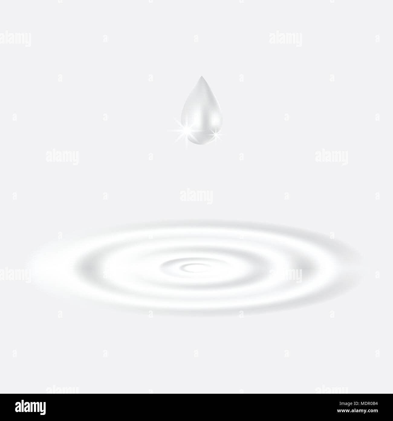 Water drip on splash water on white background Stock Vector Image & Art ...