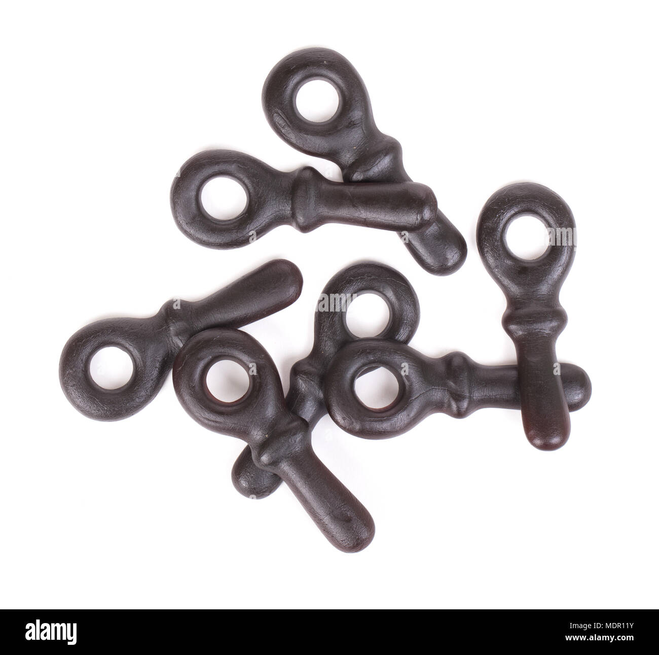Typicaly dutch candy called 'Dropsleutel' (candy key) - Isolated Stock ...