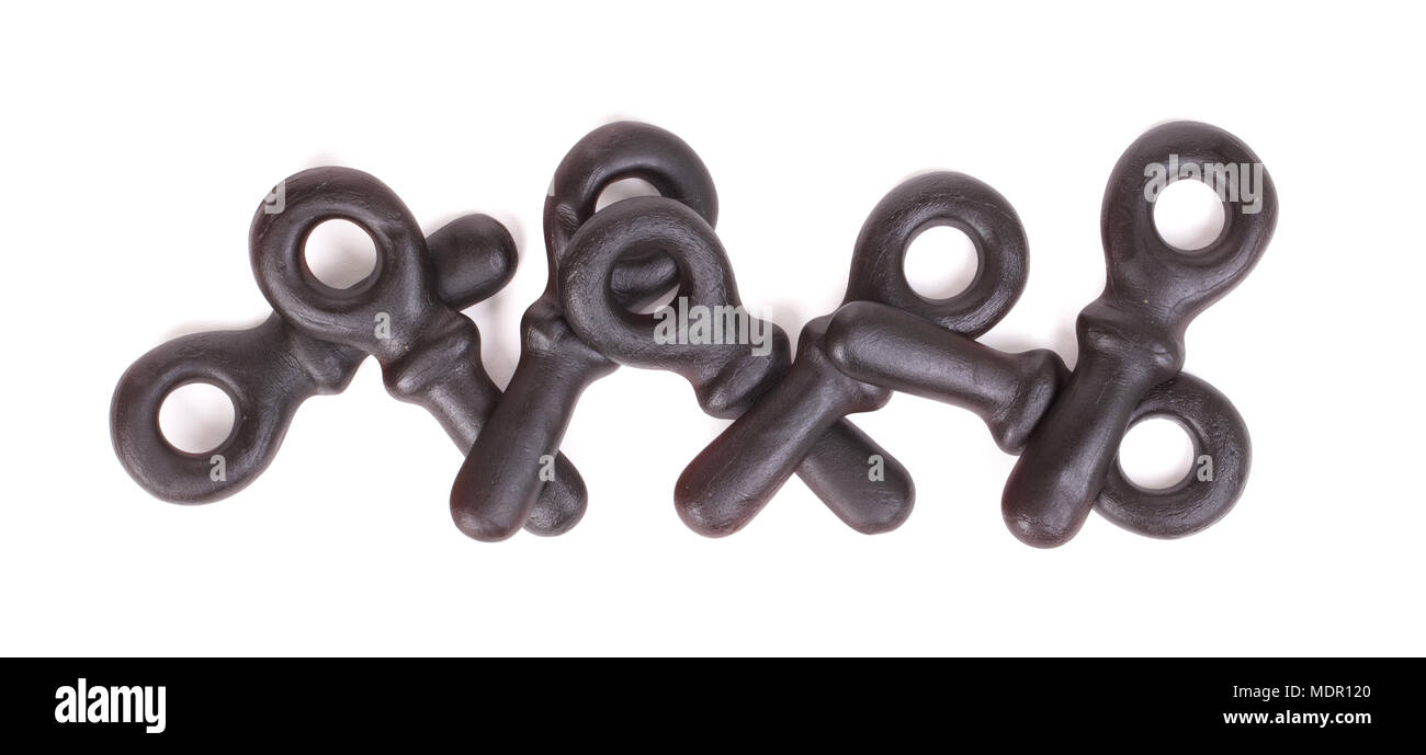 Typicaly dutch candy called 'Dropsleutel' (candy key) - Isolated Stock ...