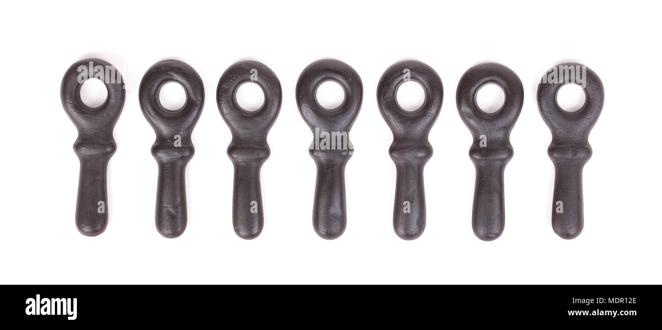 Typicaly dutch candy called 'Dropsleutel' (candy key) - Isolated Stock ...