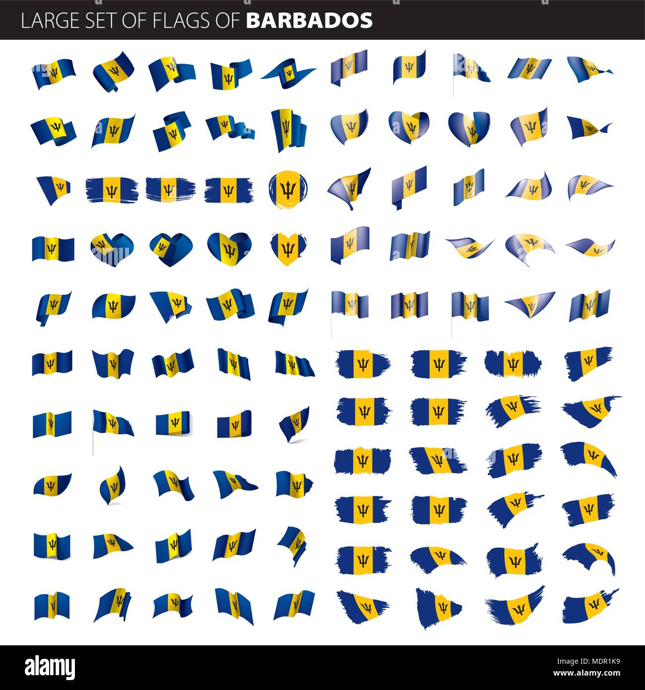 Barbados flag, vector illustration Stock Vector Image & Art - Alamy