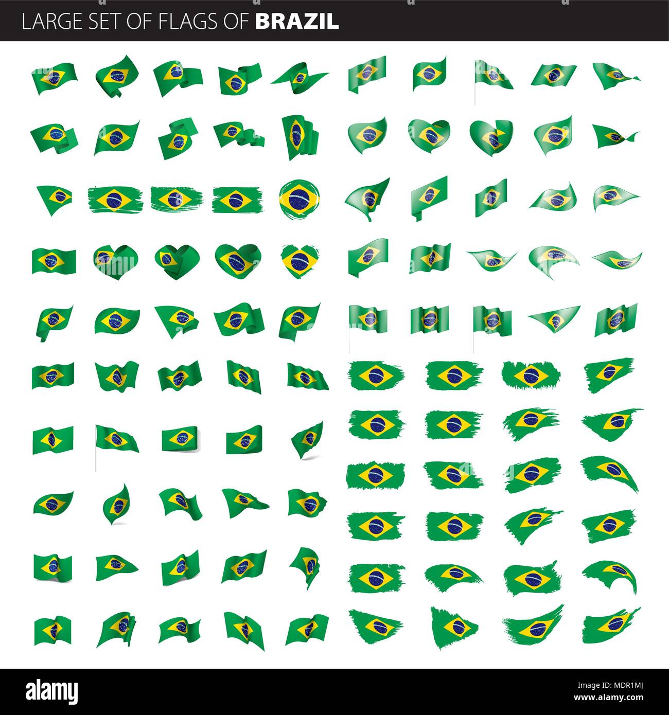 Brazil flag, vector illustration Stock Vector Image & Art - Alamy