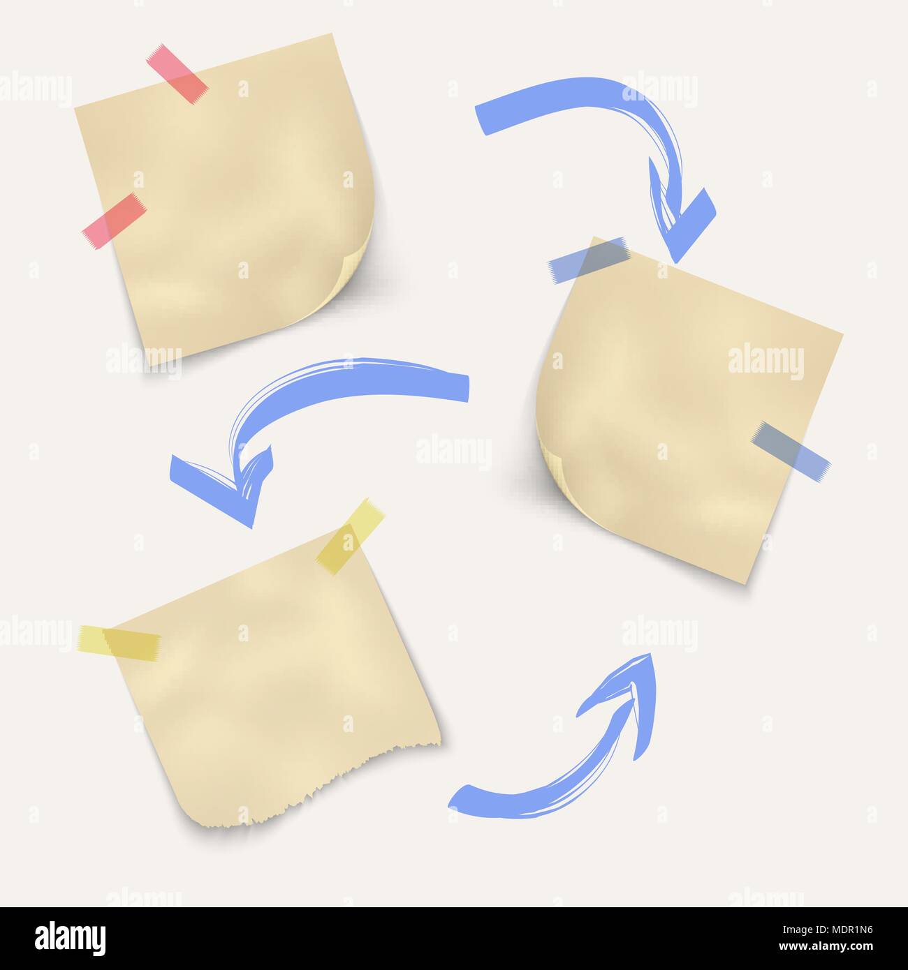 notes paper set Stock Vector Image & Art - Alamy