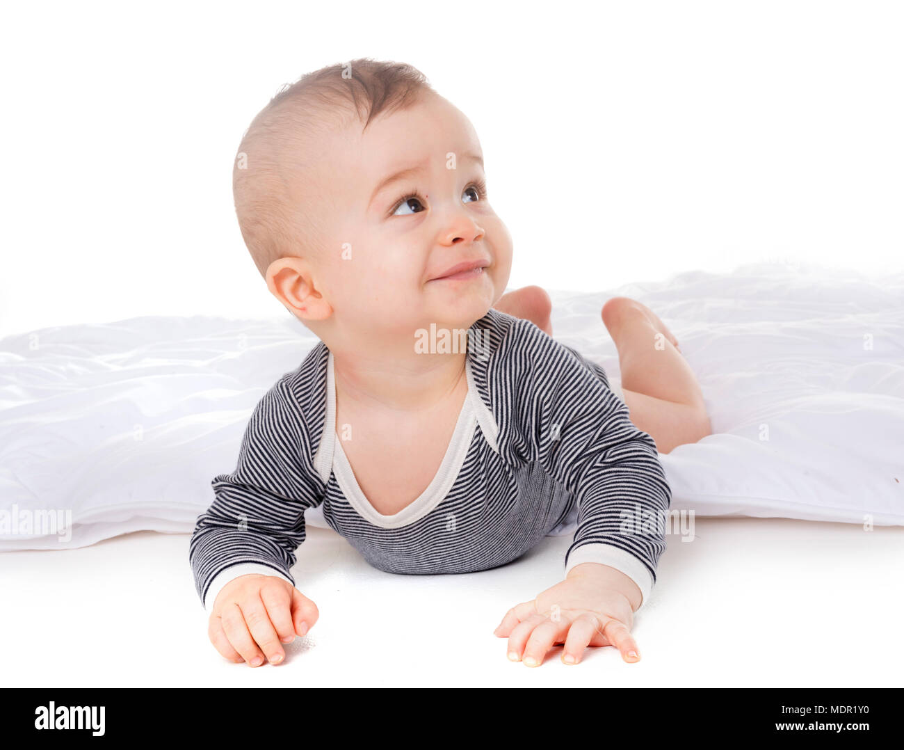 human baby in front of white background Stock Photo - Alamy