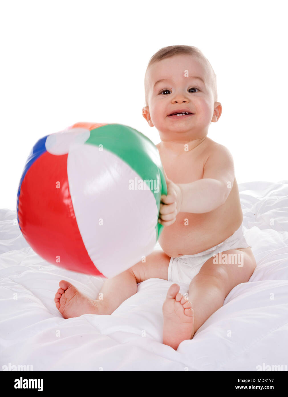 human baby in front of white background Stock Photo - Alamy
