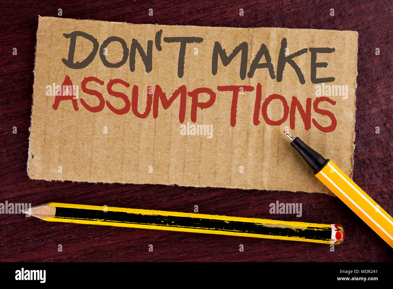 Text sign showing Do not Make Assumptions. Conceptual photo predict ...