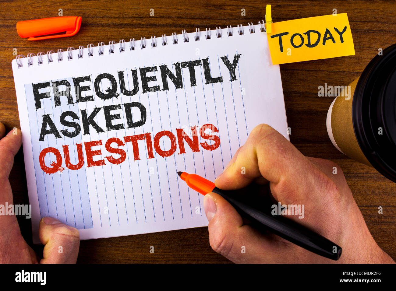 Text sign showing Frequently Asked Questions. Conceptual photo most ...