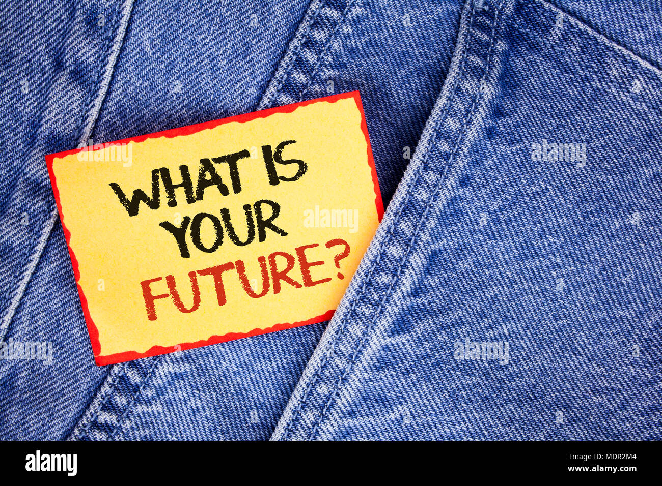 Writing note showing What Is Your Future Question. Business photo ...