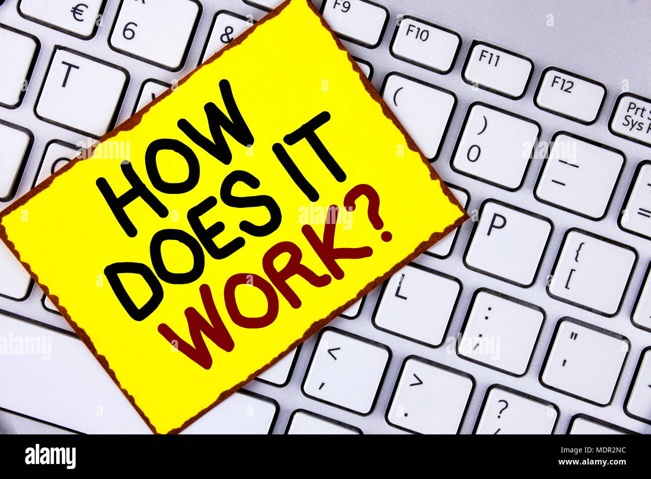 Handwriting text How Does It Work Question. Concept meaning asking ...