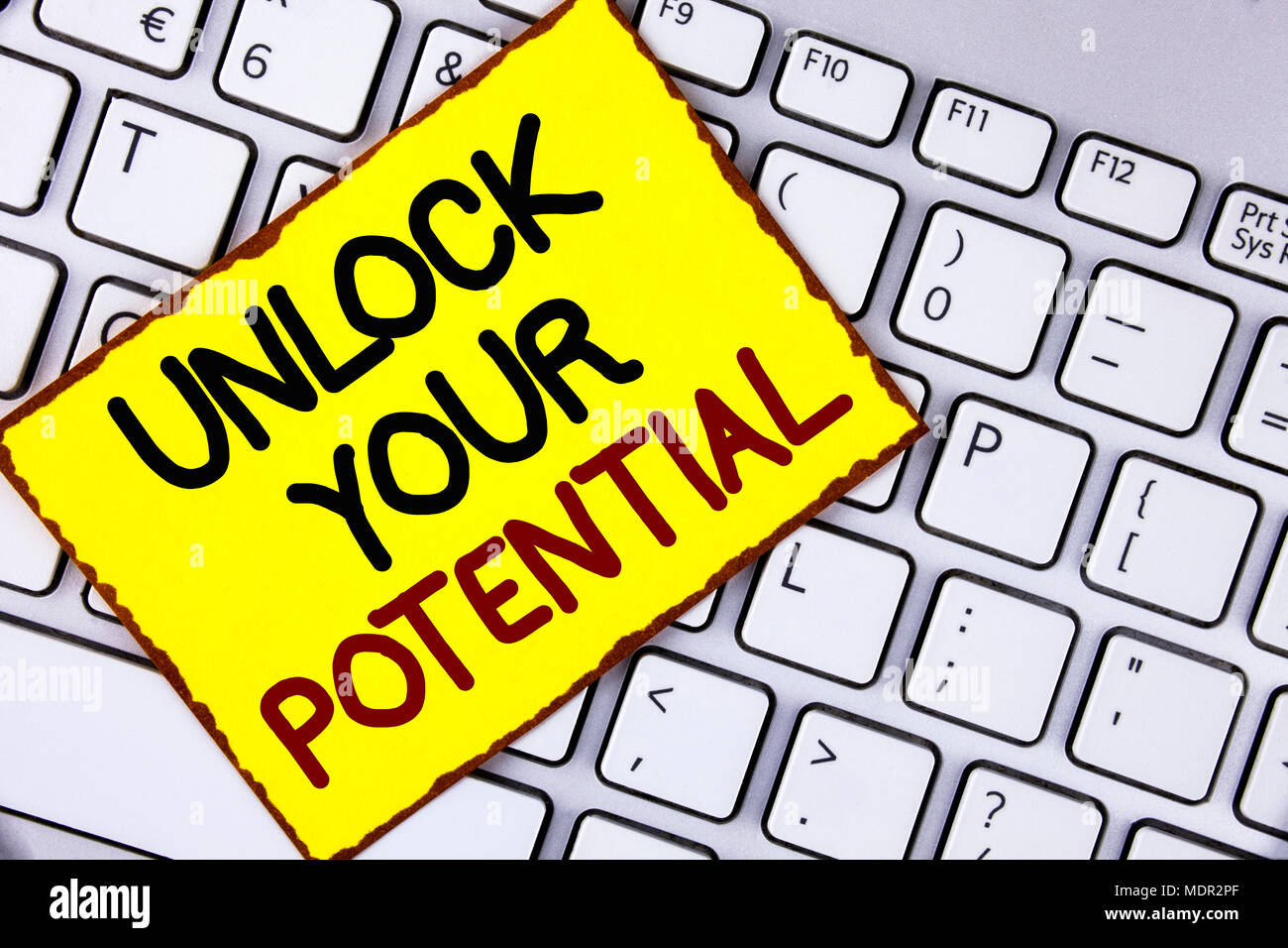 Handwriting text Unlock Your Potential. Concept meaning Reveal talent ...