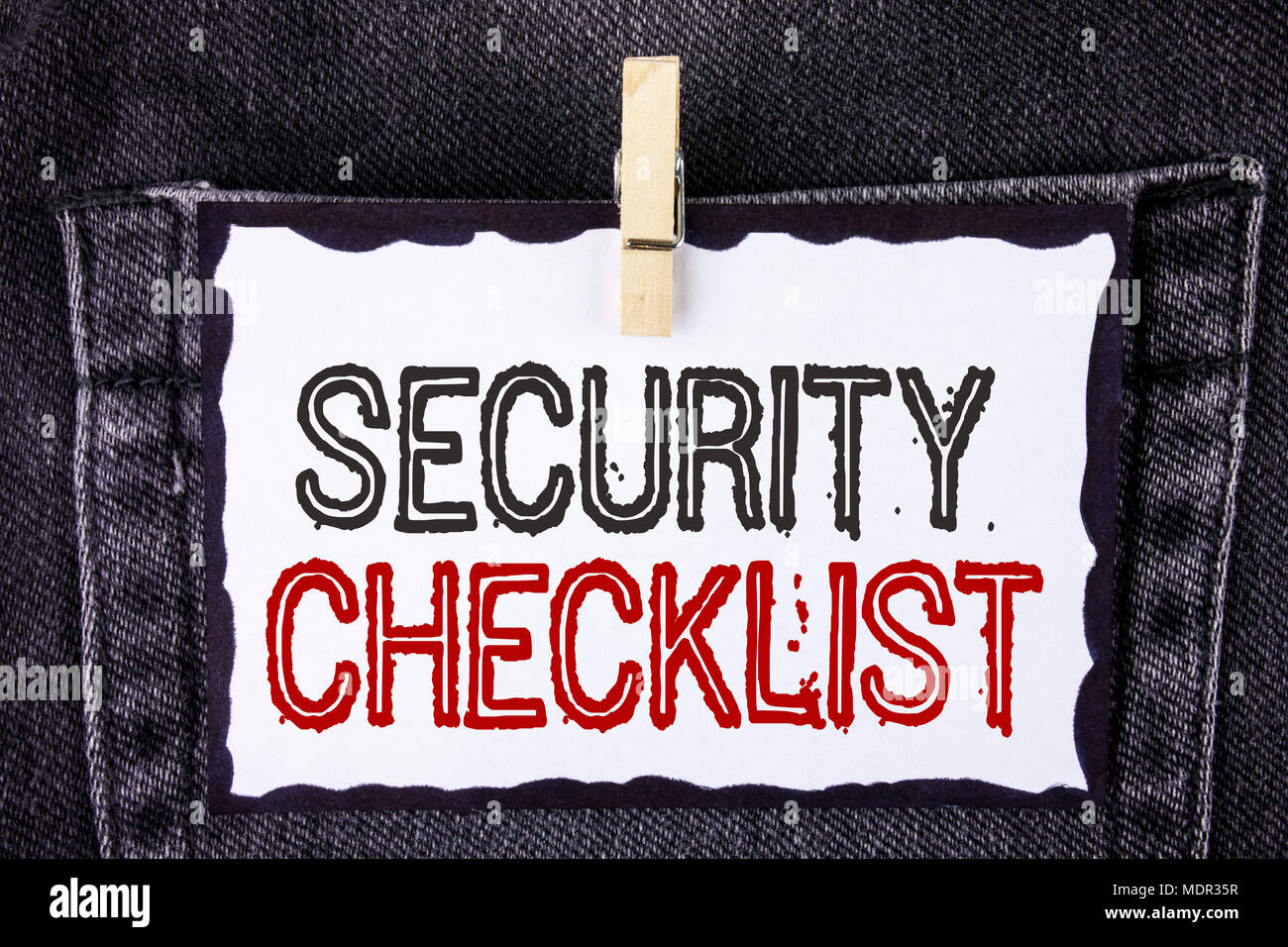 Word writing text Security Checklist. Business concept for list with ...