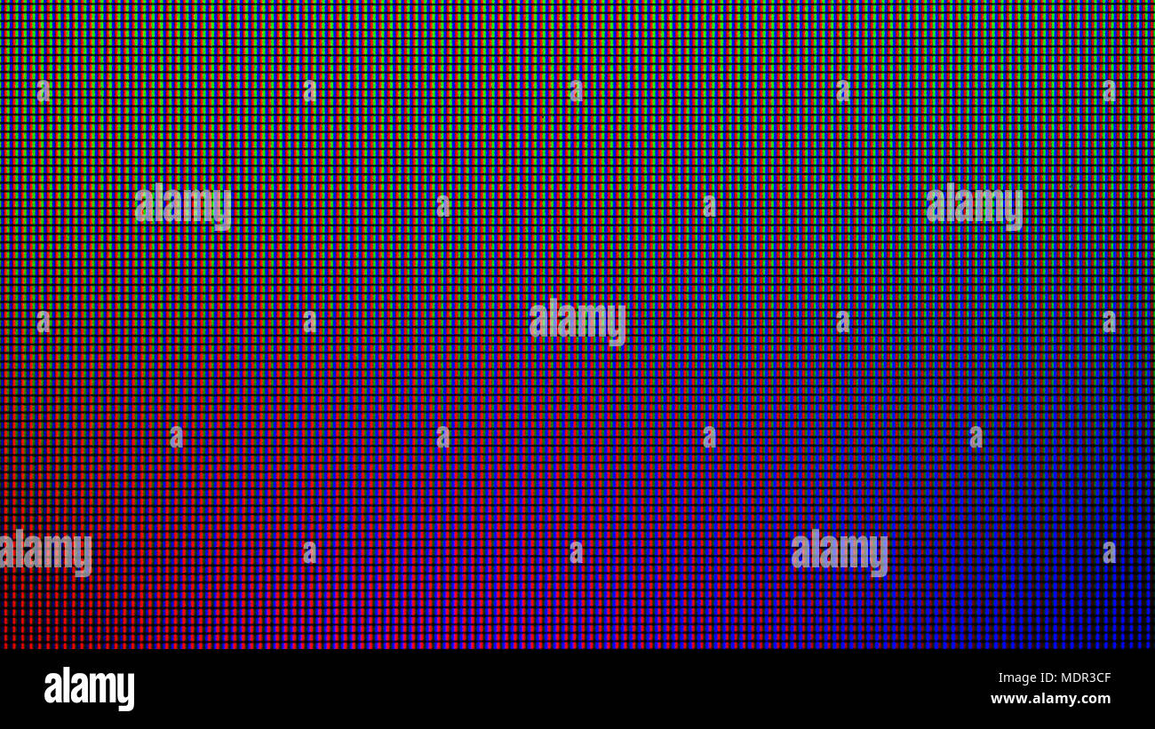 LED lights from computer monitor screen display panel for graphic ...