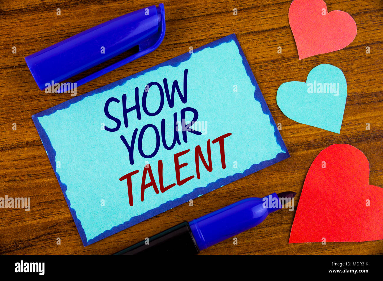 Writing note showing Show Your Talent. Business photo showcasing ...