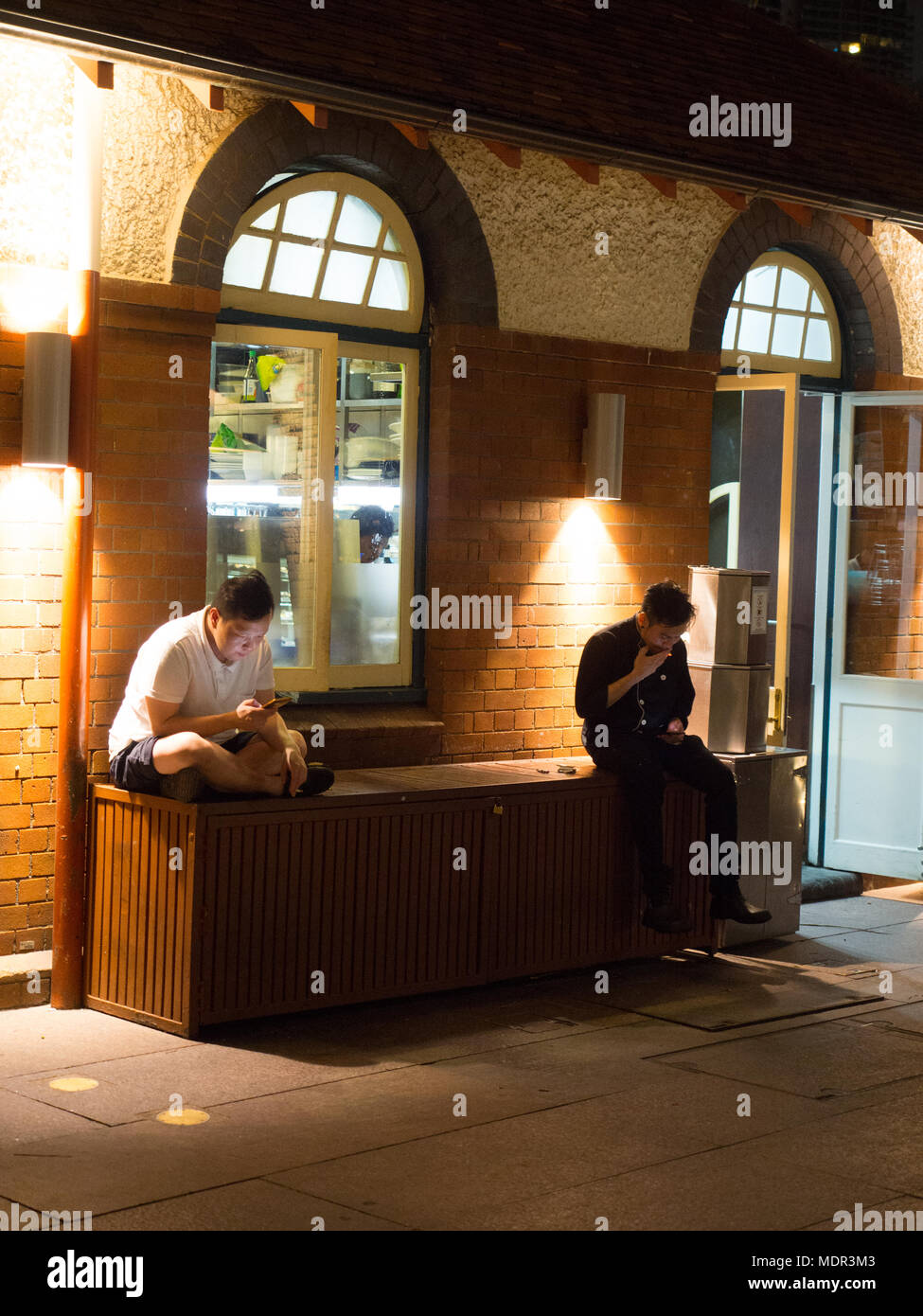 Two Cafe Workers Having A Break Stock Photo Alamy two-cafe-workers-having-a-break-stock-photo-alamy