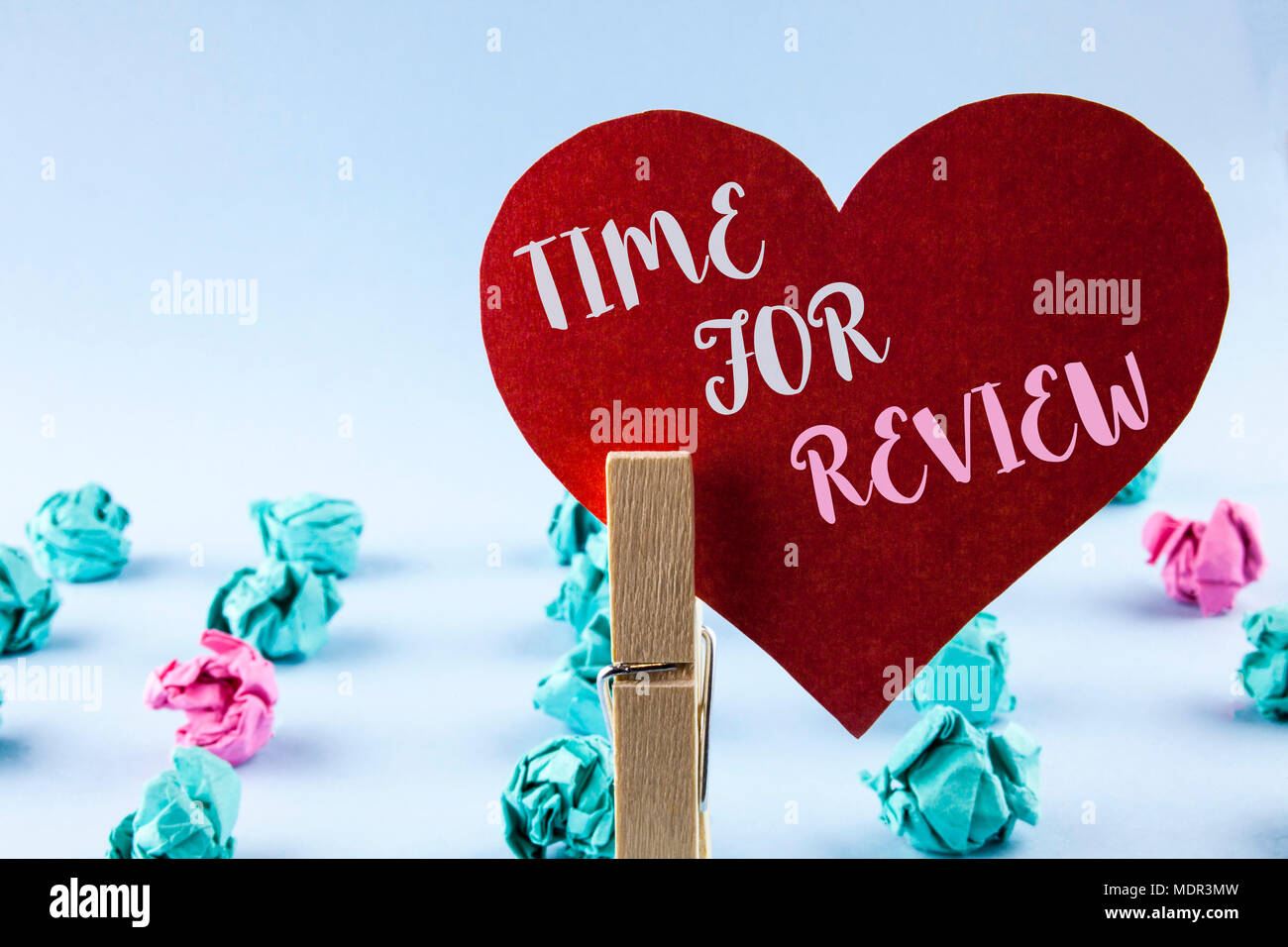 Handwriting Text Time For Review Concept Meaning Giving Feedback