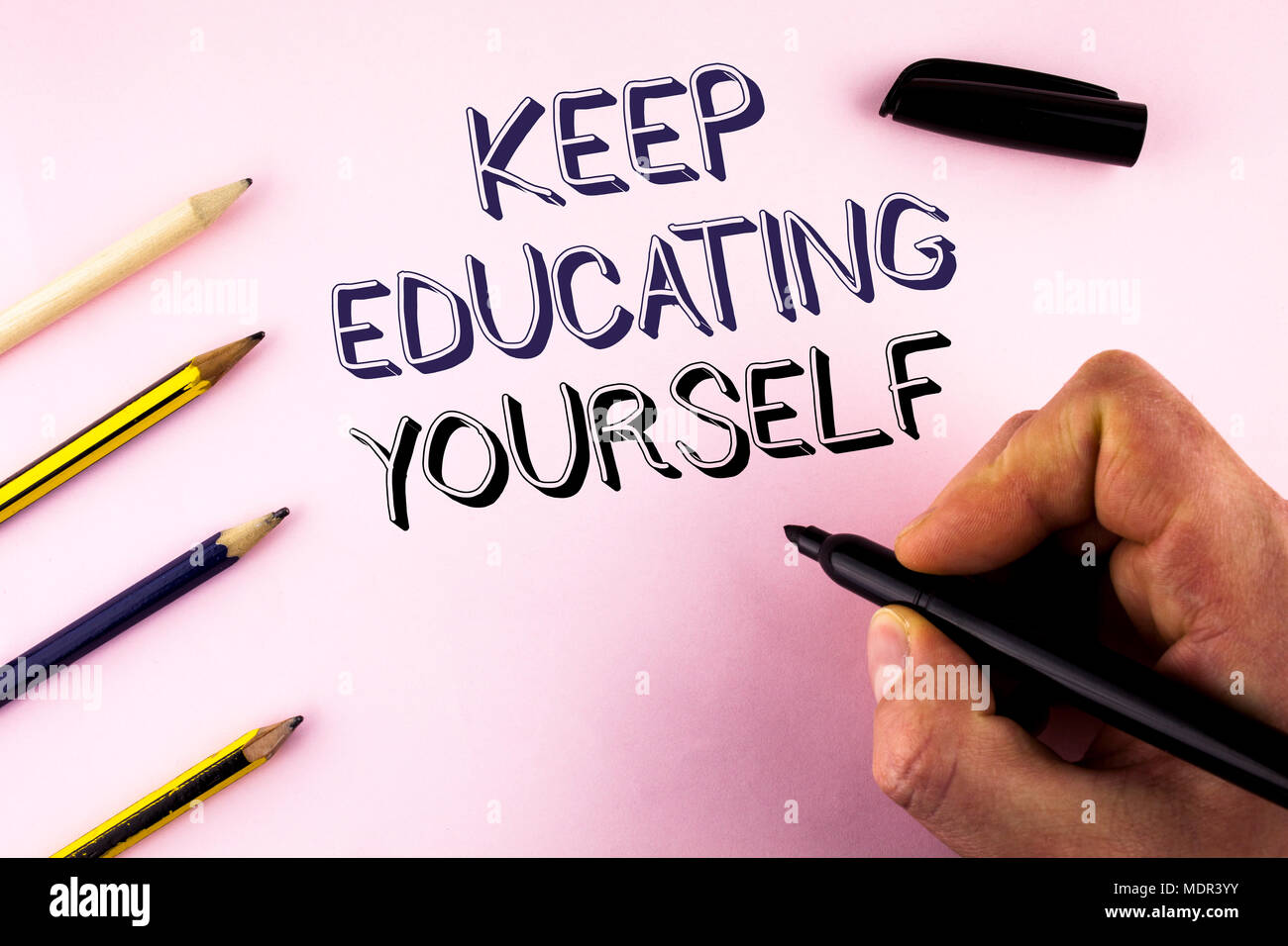 Word writing text Keep Education Yourself. Business concept for never ...