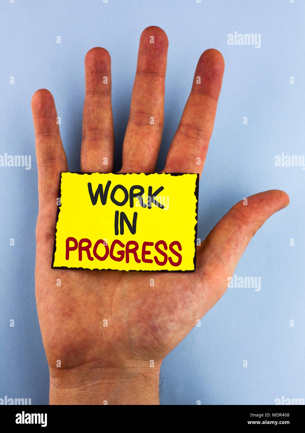 Text sign showing Work In Progress. Conceptual photo People is working ...