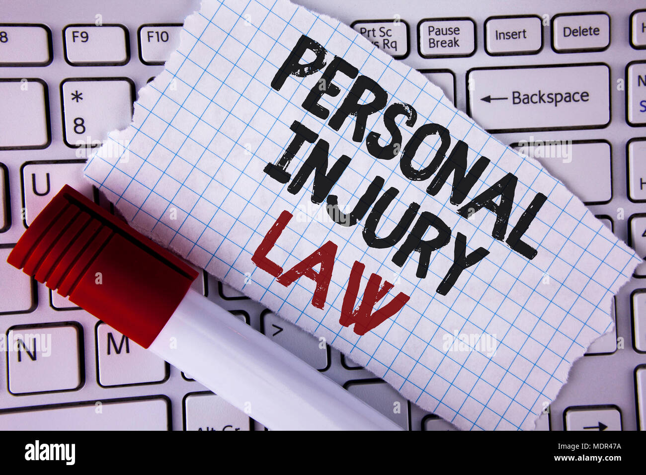 Conceptual hand writing showing Personal Injury Law. Business photo ...