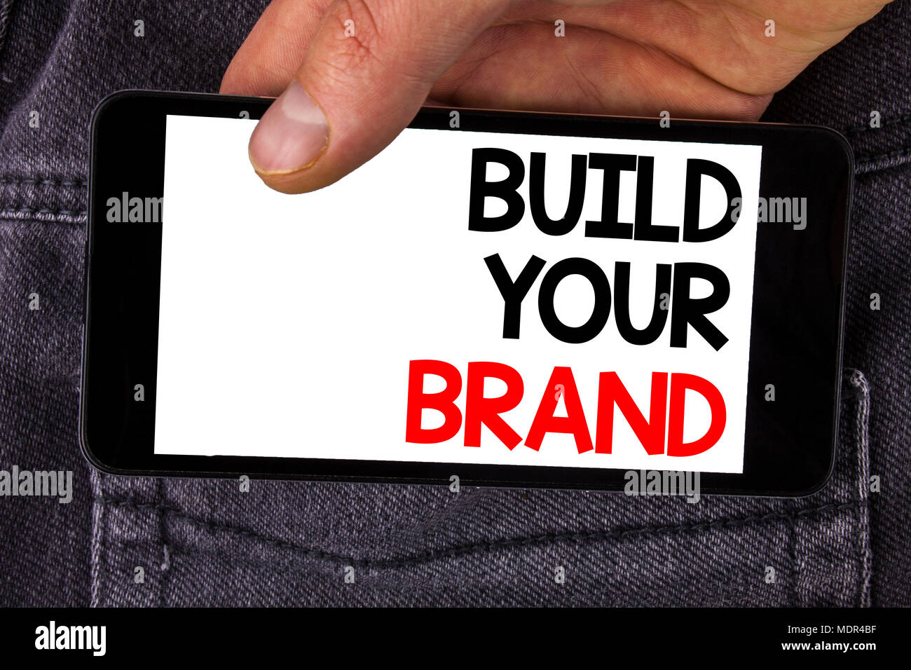 Writing note showing Build Your Brand. Business photo showcasing create ...