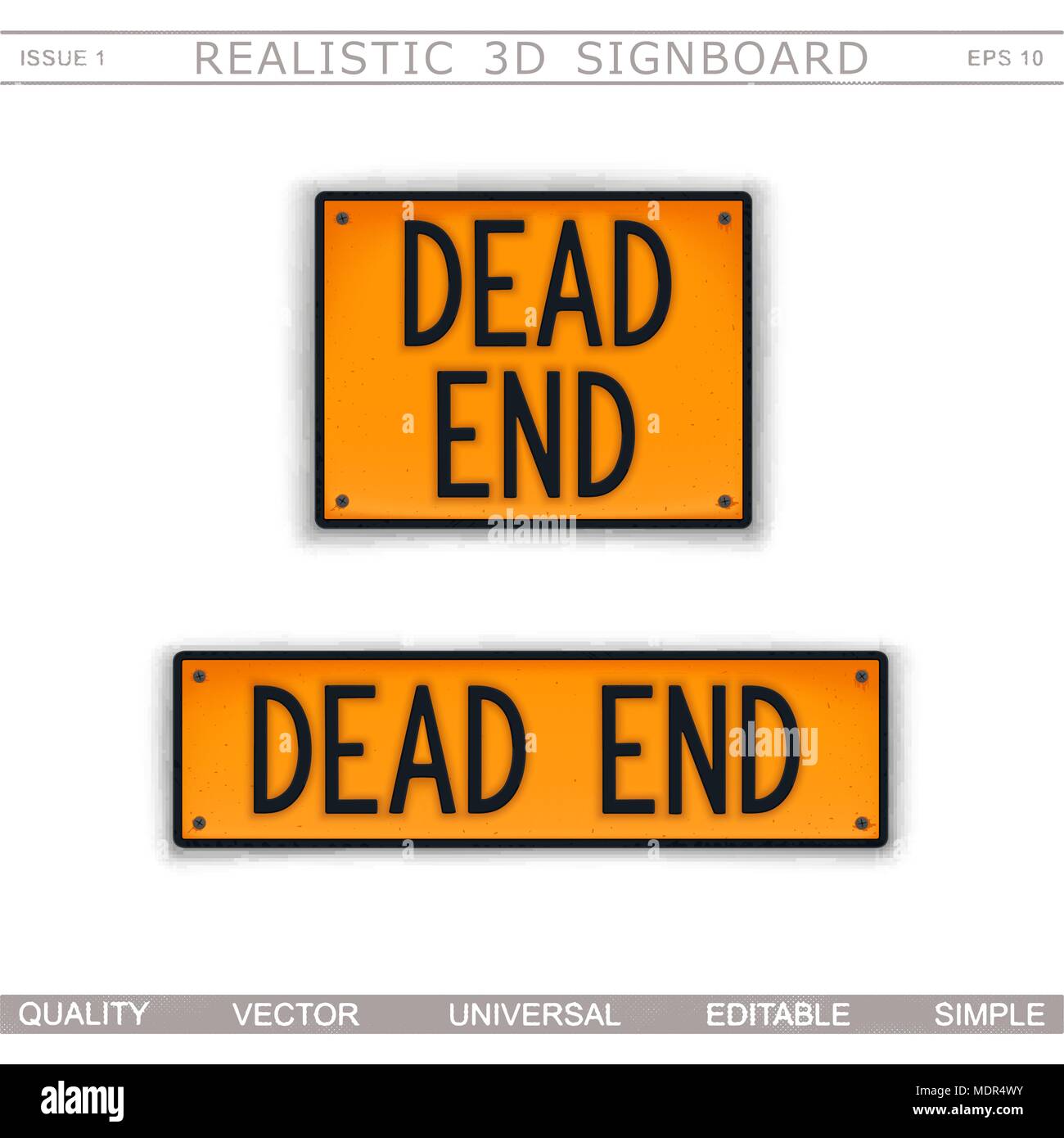 Sign dead end Stock Vector Images - Alamy