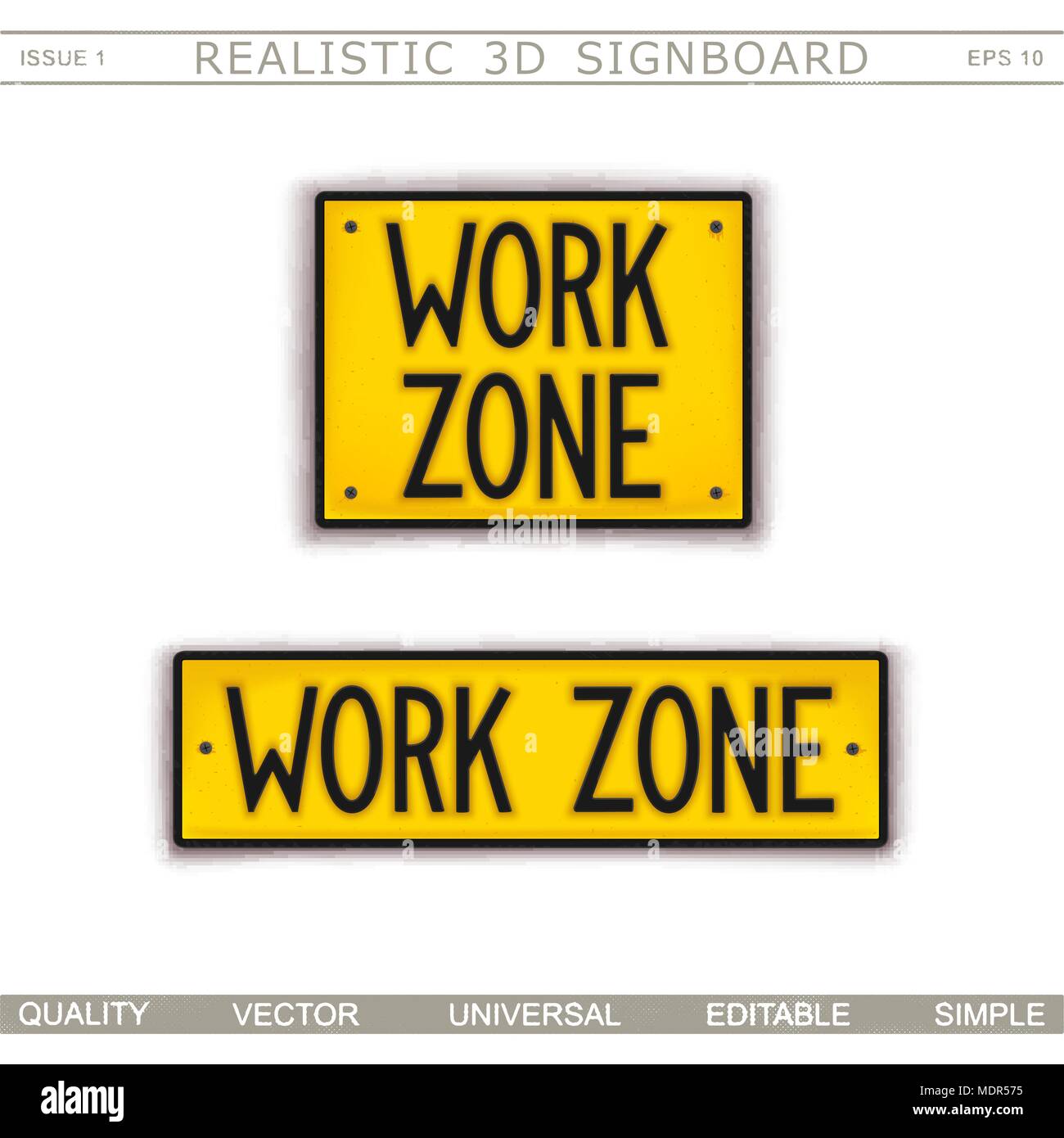 Work zone Stock Vector Images - Alamy